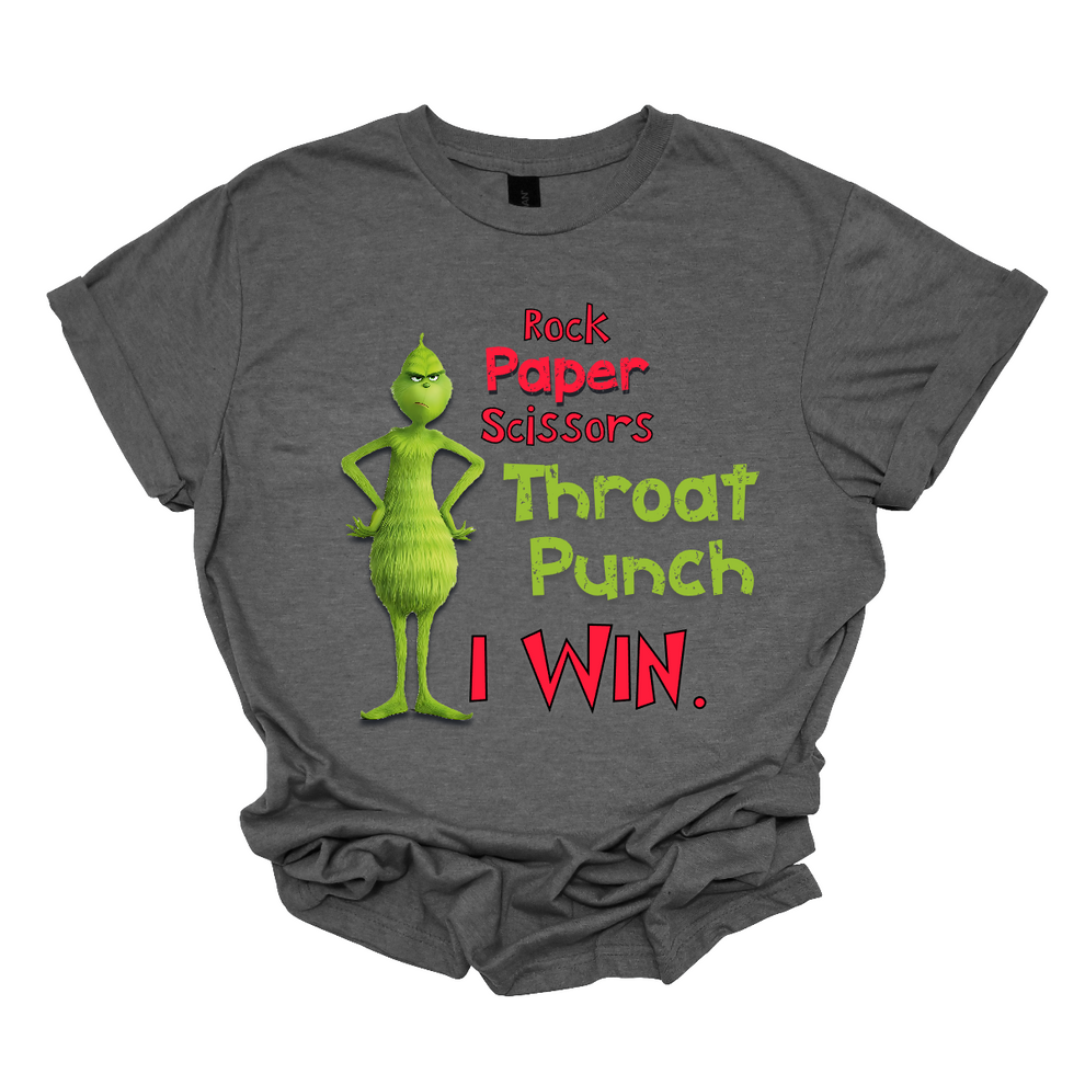 Grinch: Rock, Paper, Scissors, Throat Punch... I WIN! – Gorgeousware