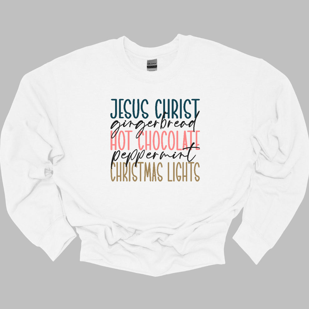 Jesus Christ, Gingerbread, Hot Chocolate, Peppermint, Christmas Lights ...